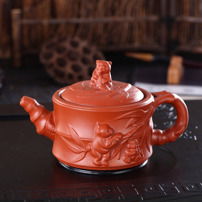 350ml Teapot Chinese Porcelain Panda eats bamboo T... – Grandado