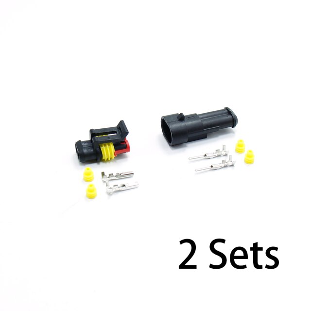 2 Pin Waterproof Wire Connector Female and Male Au... – Vicedeal