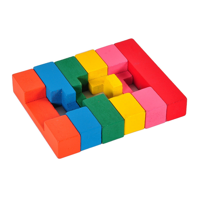 6Pcs Brain Teaser Puzzles Kong Ming Lock Color Sli... – Grandado