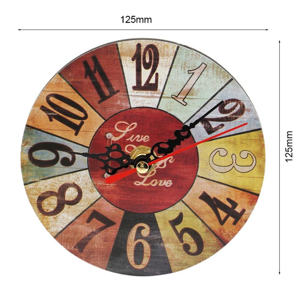 Reloj de pared para el hogar redondo colorido rúst... – Grandado