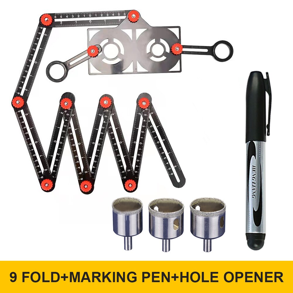 12/9/6 Fold Tile Hole Locator Multi Angle Measurin... – Grandado