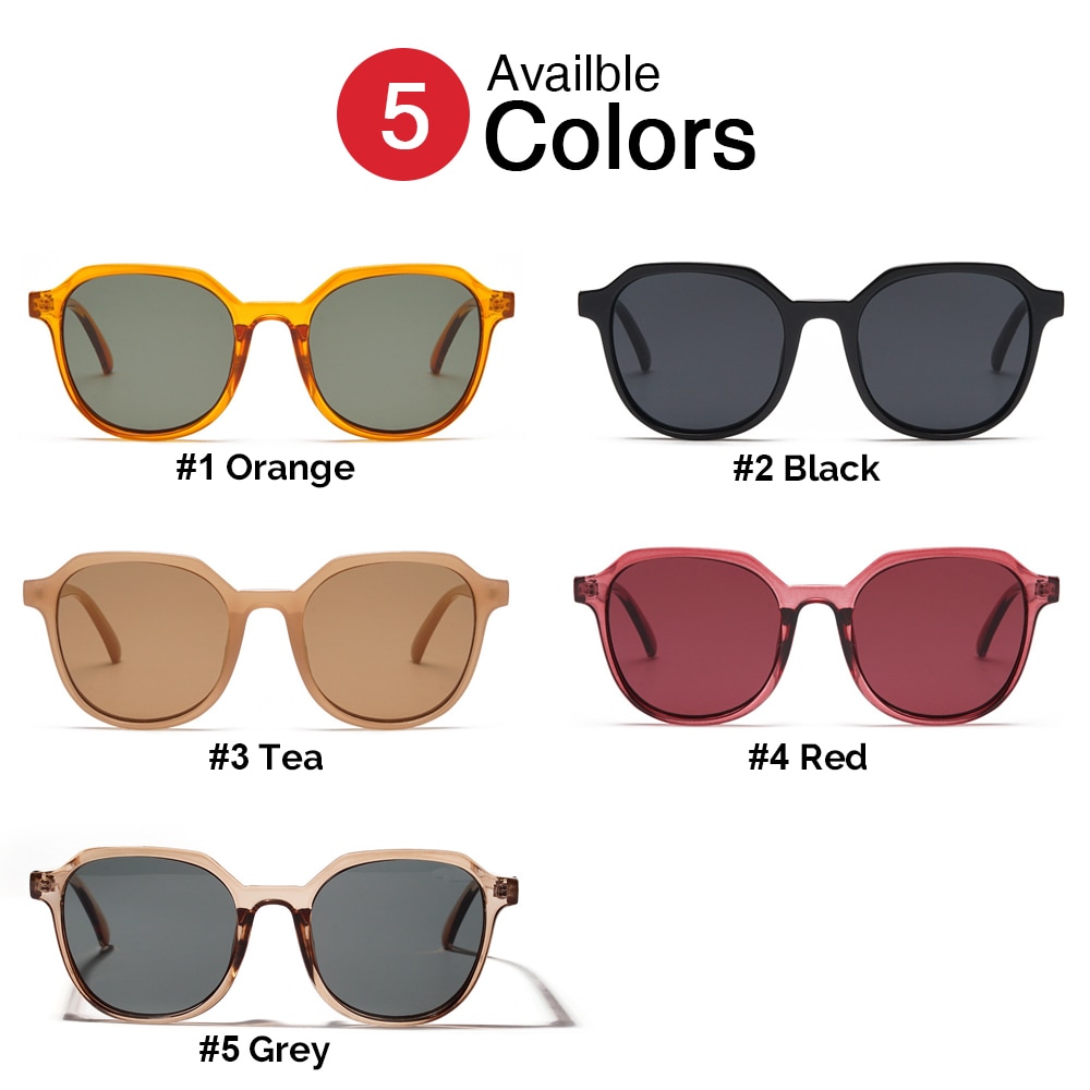 VIVIBEE Summer Eyeglasses Transparent Orange Squar... – Vicedeal