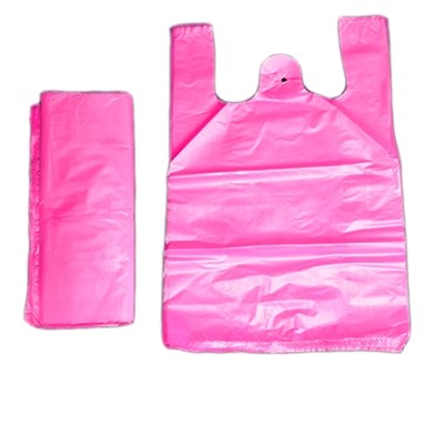 100pcs Pink Plastic Bag Thicken Vest Storage Bag S... – Grandado