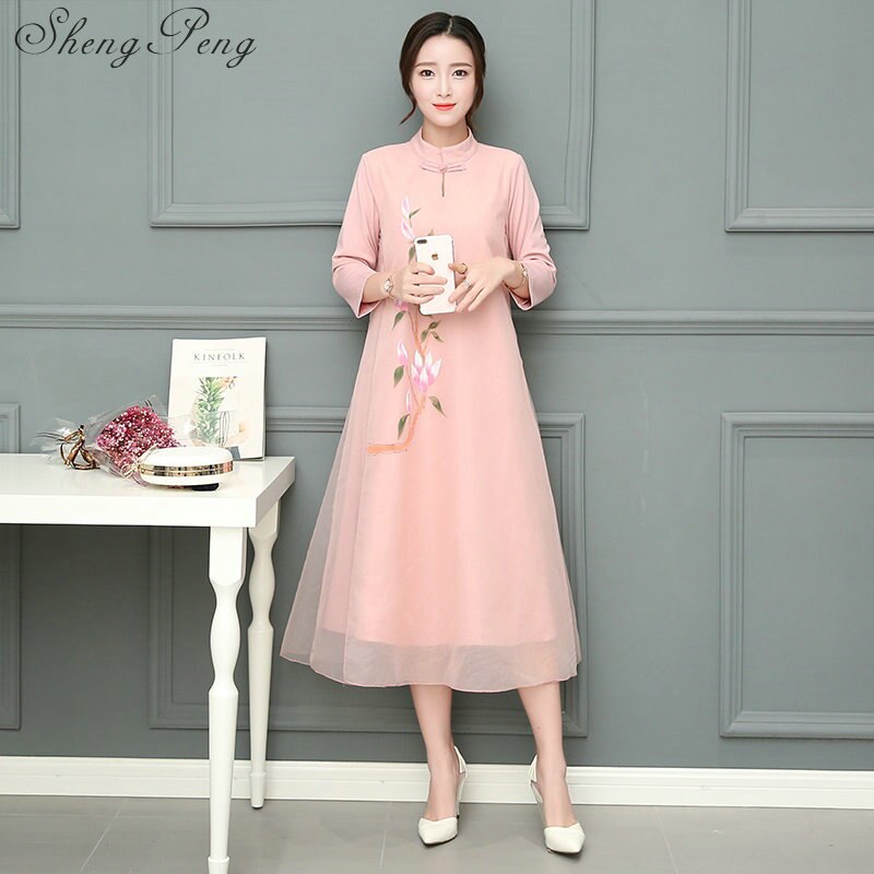 Chinese cheongsam dress ao dai style gown dress ch... – Grandado