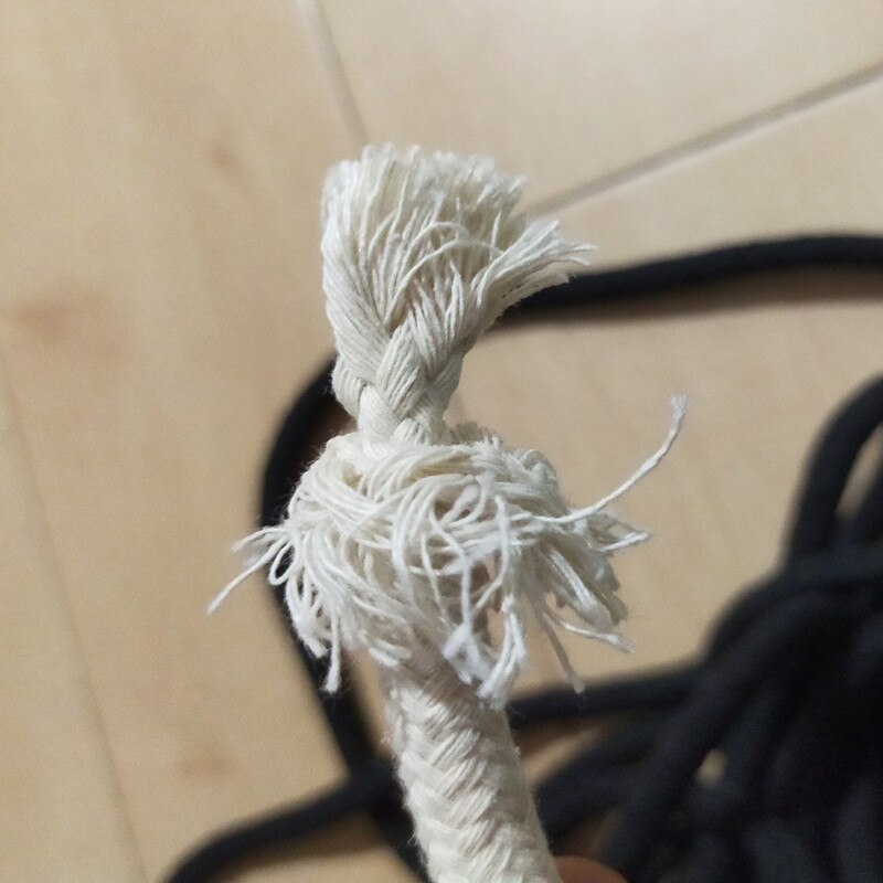 1cmX100cm Thick Black Natural White Cotton Core-Wo... – Grandado