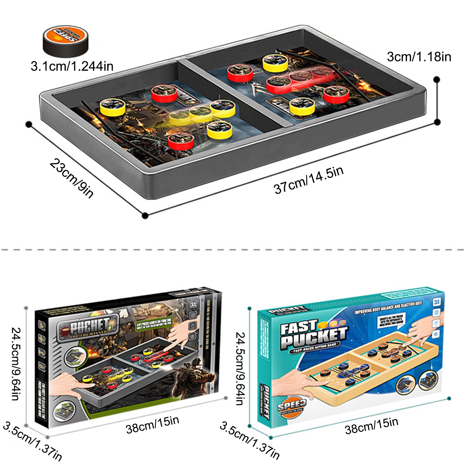 Fast Sling Bouncing Bumper Chess Ice Hockey Game 2... – Grandado