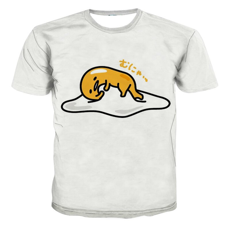 Mannen Kleding T-shirt Eiwit En Eigeel Print Korte... – Vicedeal