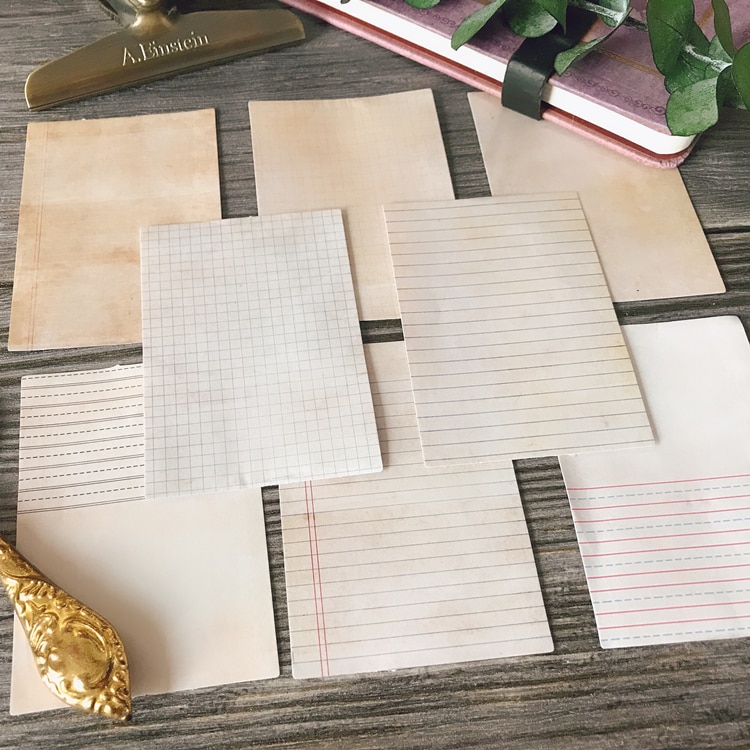 Vintage Grid Label Stickers Junk Journal Dagboek P... – Vicedeal