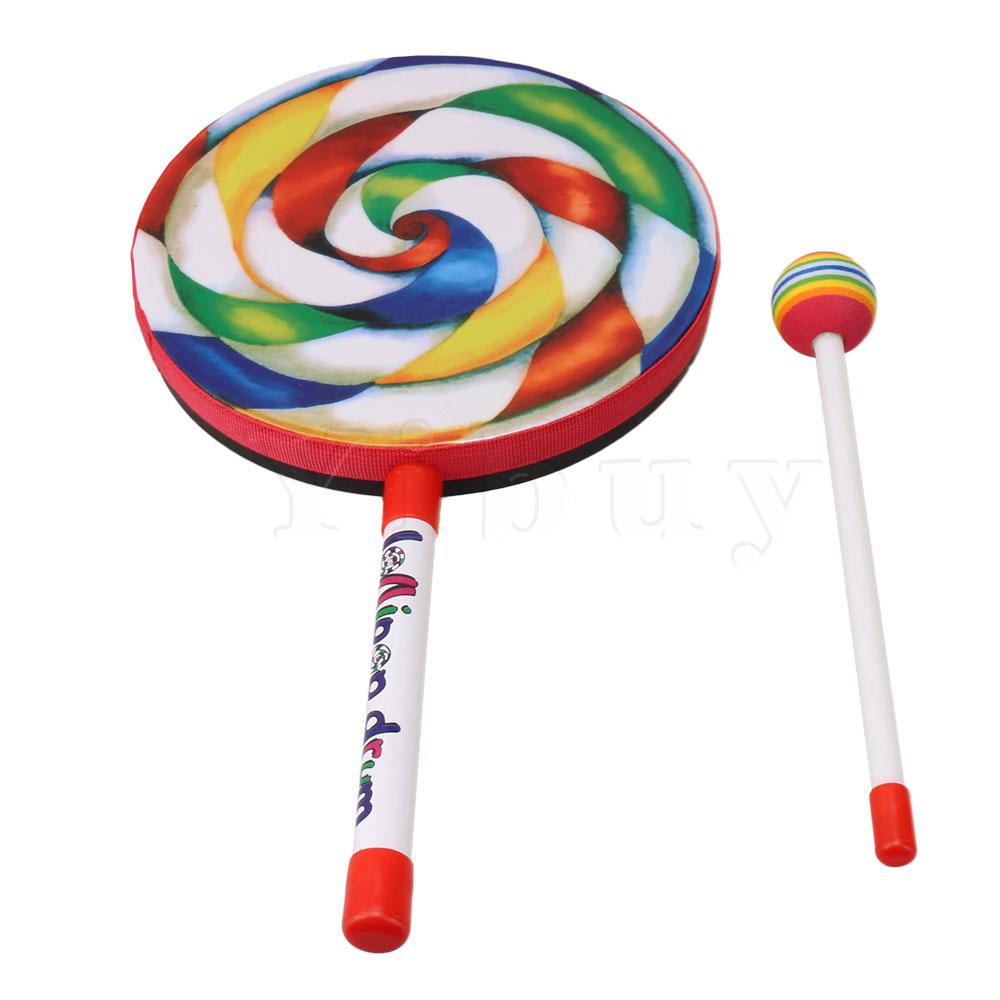 Yibuy 7.9" Lollipop Shape Hand Drum Percussion Mus... – Vicedeal