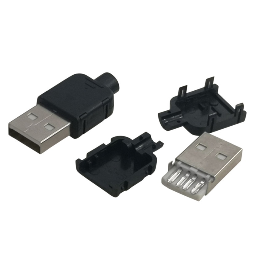 10 Sets DIY USB 2.0 Connector Plug A Type Male 4 P... – Vicedeal