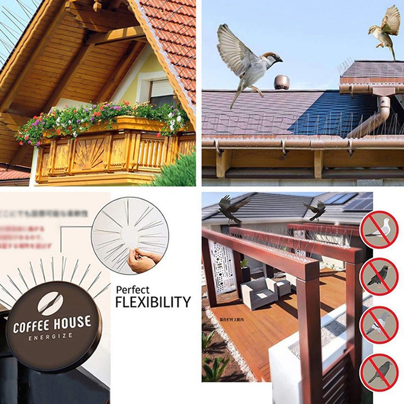 Steel Bird Spikes with Plastic Base Durable Bird R... – Grandado