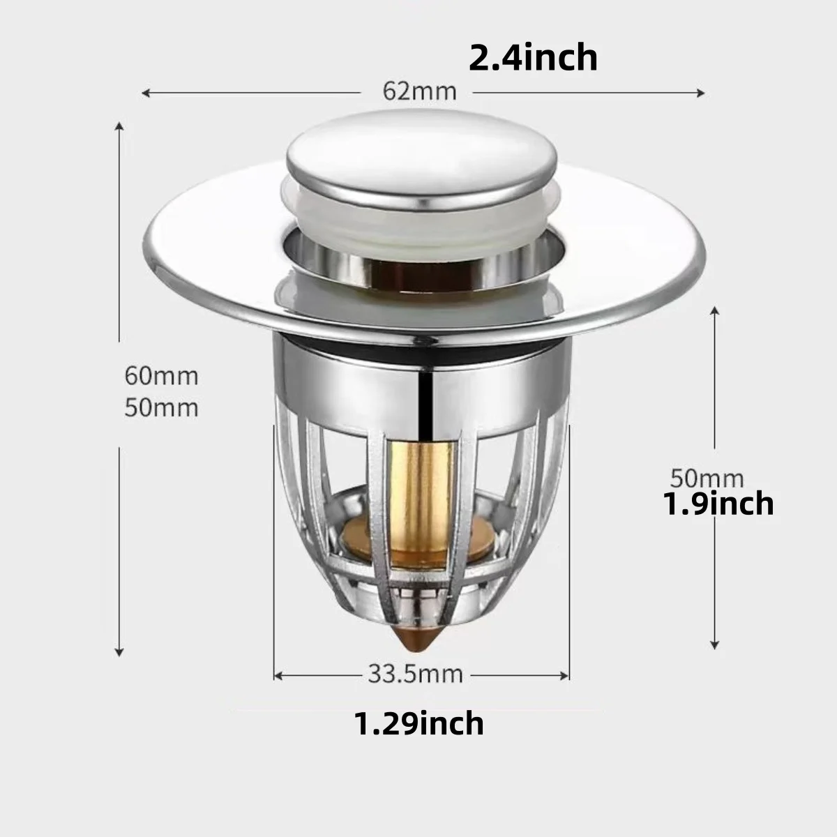 Universal Rebound Drain Plug Filter Basin Pop-up C... – Vicedeal