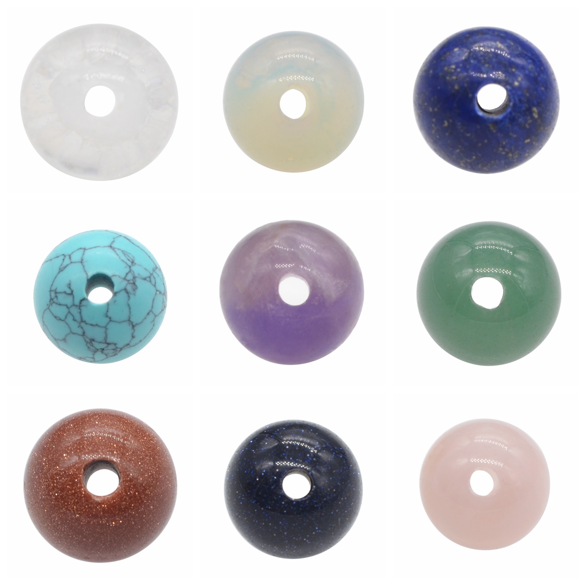 10MM Blue Sandstone Round Stone Beads for Making J... – Grandado