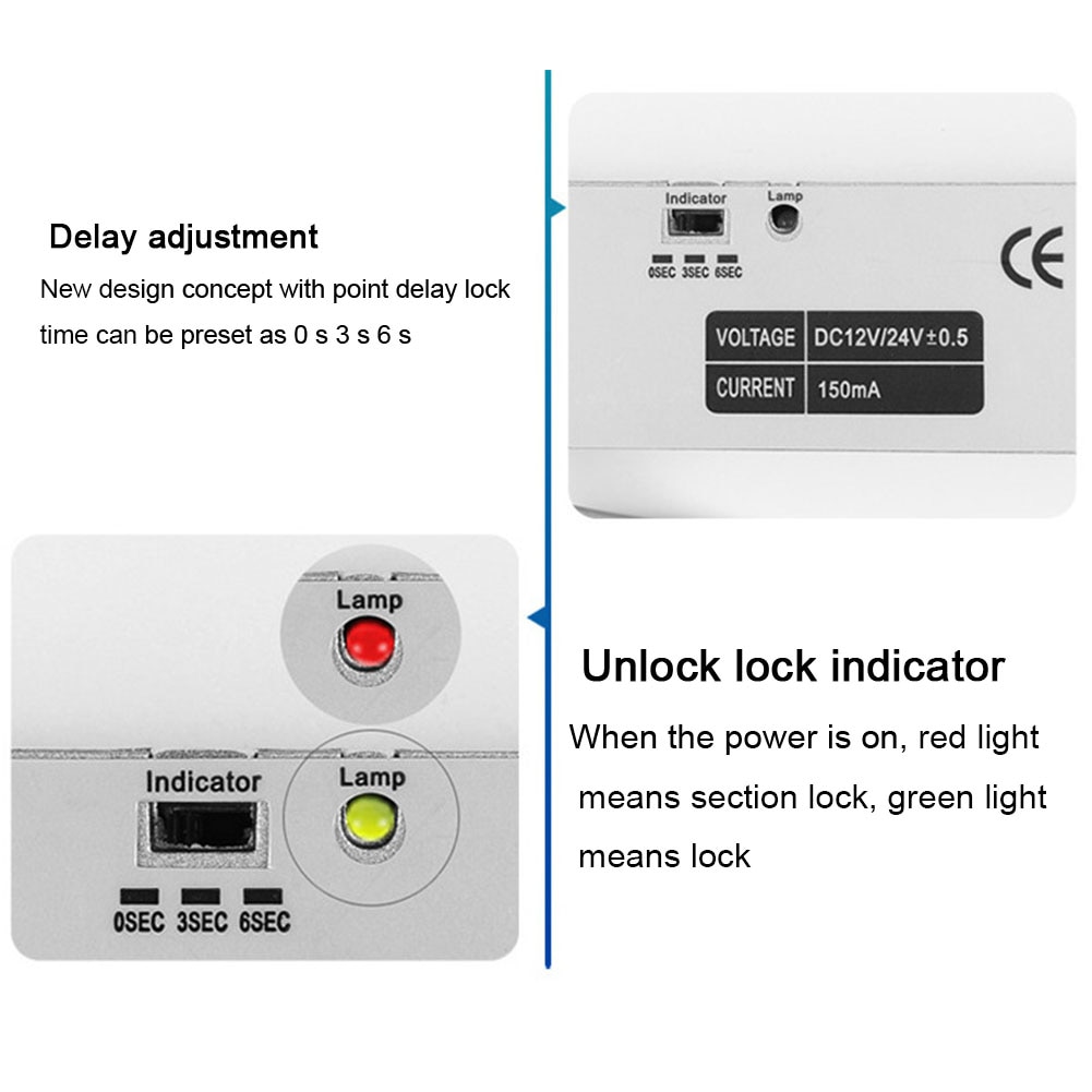 1 Pair Electric Cylinder Fail Safe Modern Door Loc... – Grandado