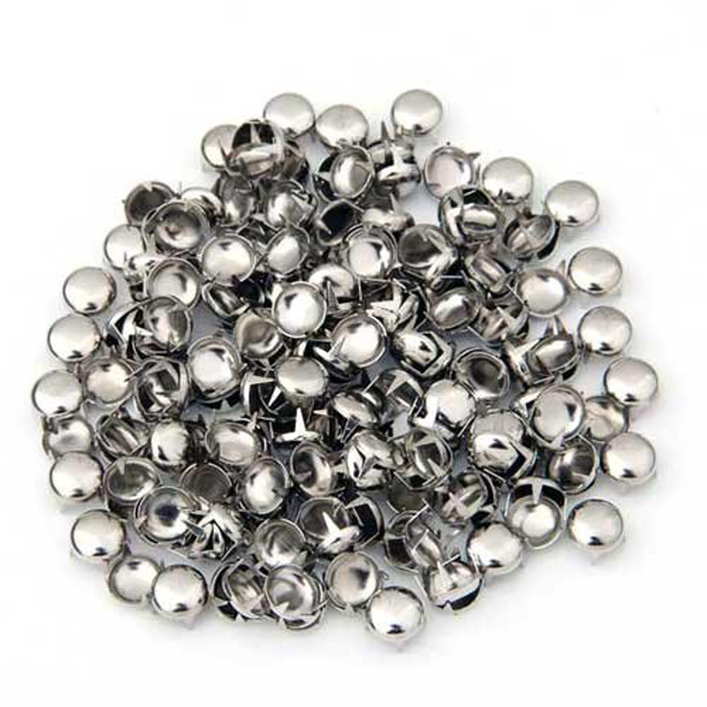 200x koppar 8mm silver runda dubbar spikar nitar p... – Vicedeal