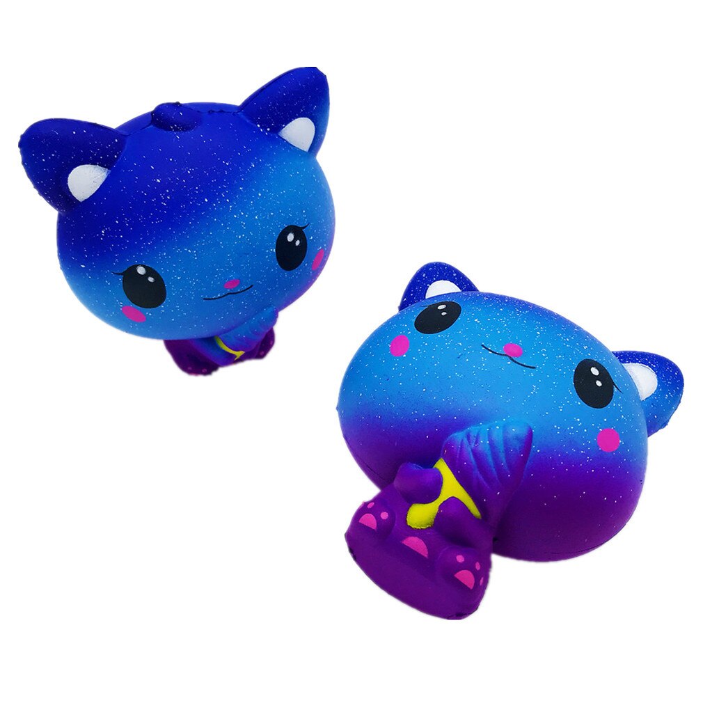 Anti-stress Squishy Kawaii Colourful Galaxy Cat Ki... – Grandado