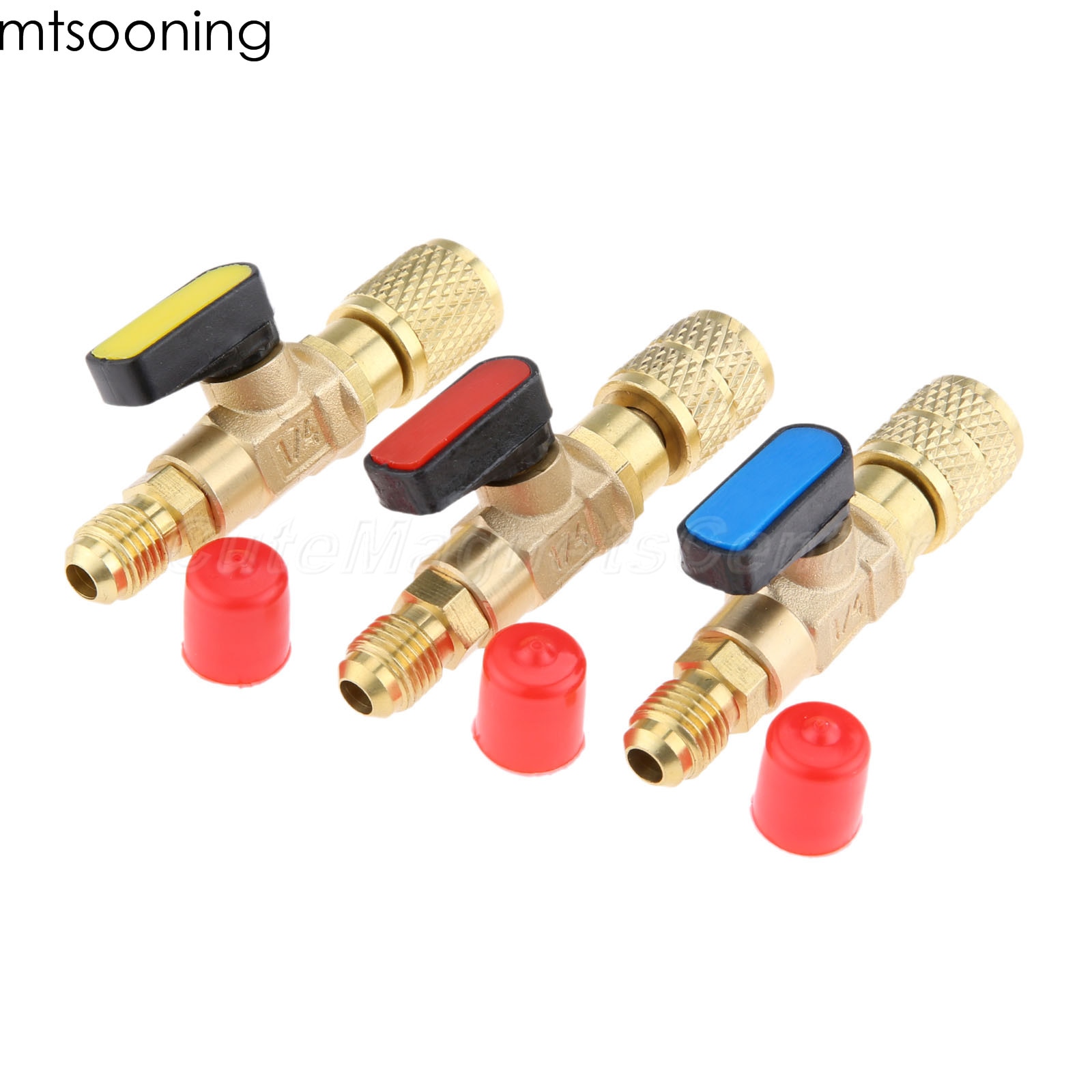 mtsooning 3pcs Straight Shut-off Valve HVAC Gauges... – Grandado