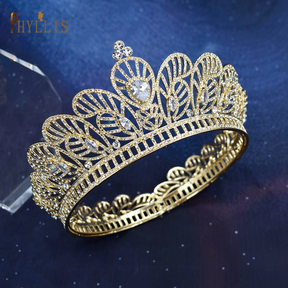 A51 Round Wedding Crowns Royal Bride Headpiece Hai... – Vicedeal