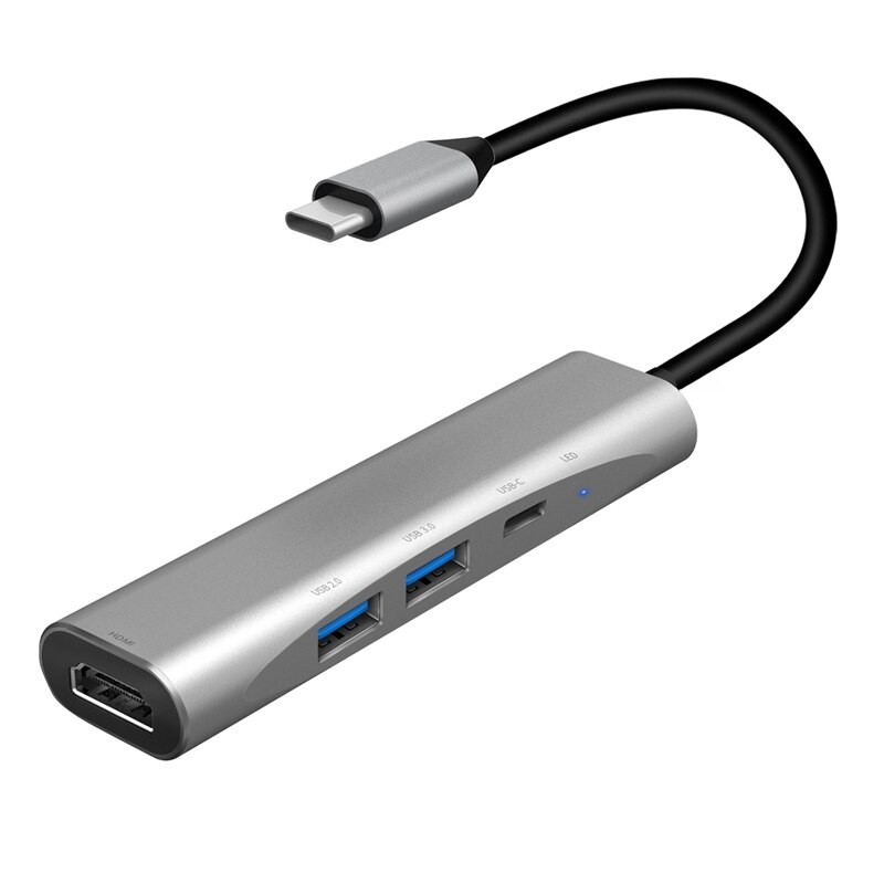 USB C Hub 4 in 1 Aluminum Type-C to USB HDMI 4K Do... – Grandado