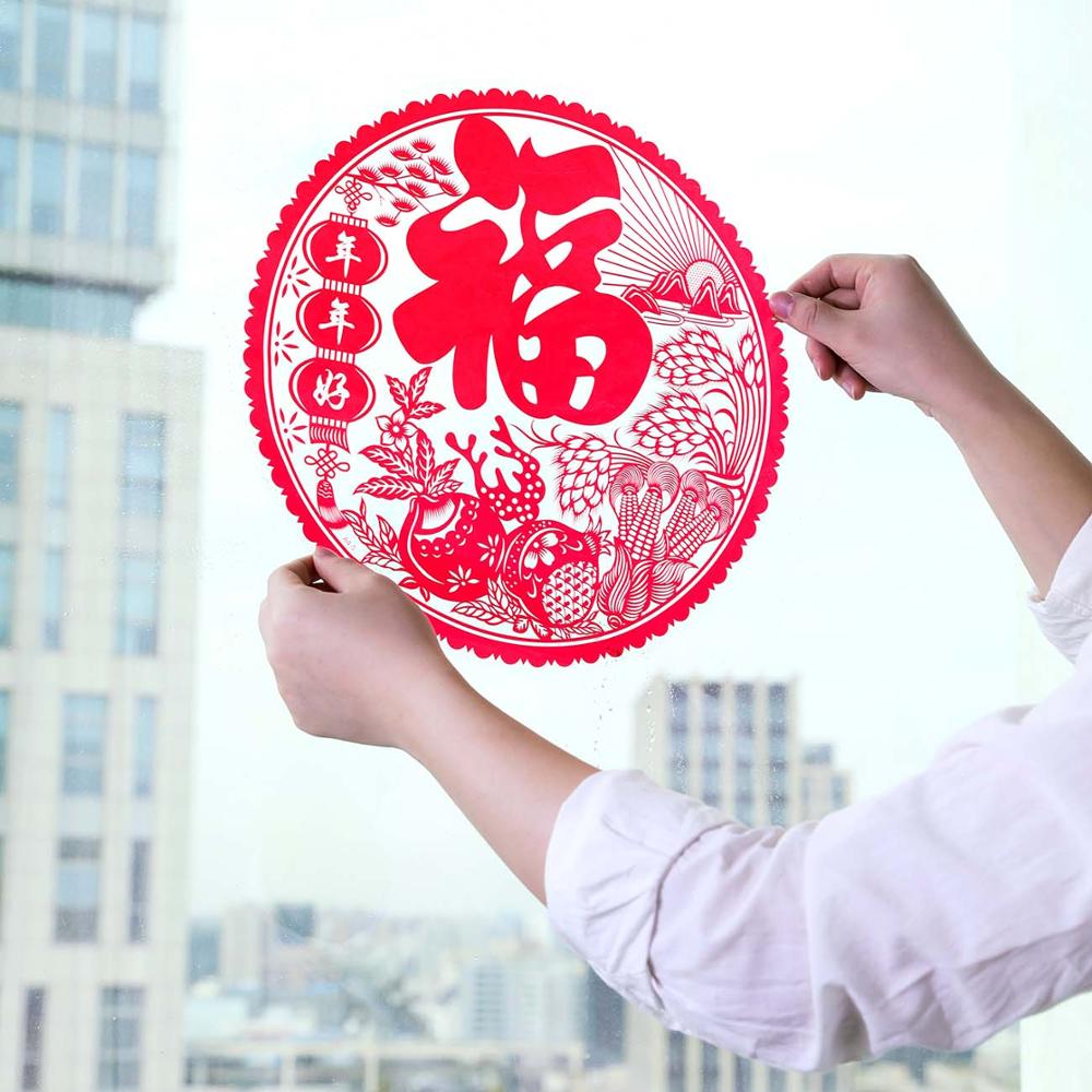 6PCS Chinese Year Decorations FU Blessing Word Red... – Grandado