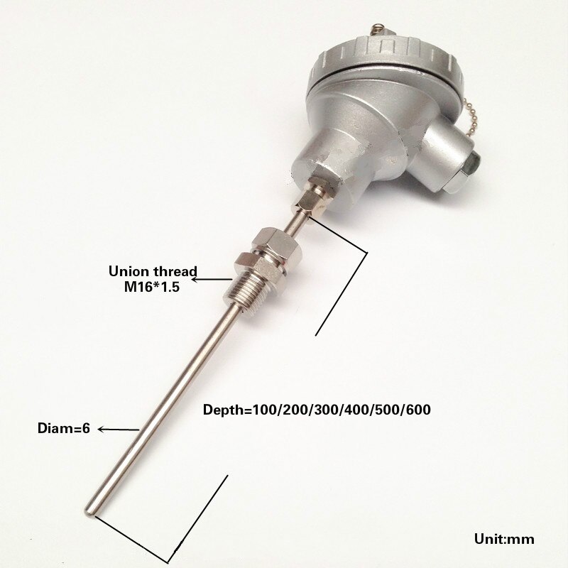Armored RTD K-Type Temperature Sensor Probe with T... – Vicedeal