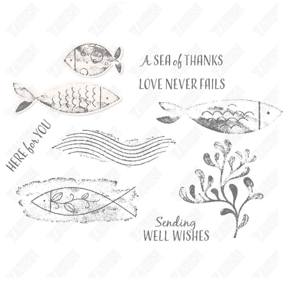 Ocean Fish Metal Cutting Dies And Clear Stamps Scr... – Vicedeal