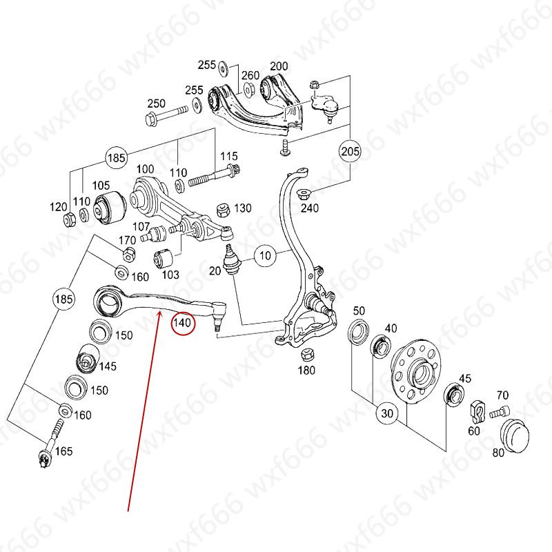 Lower arm Under suspension Class E E220 E280mer ce... – Grandado