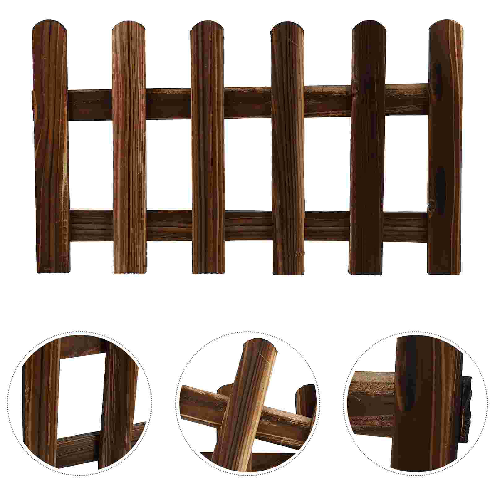 2pcs Pastoral Style Fences Decor Wooden Fence Outd... – Grandado