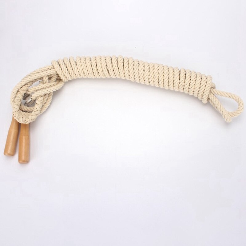 Jump Rope Wooden Handle Skipping Gym School Group ... – Vicedeal