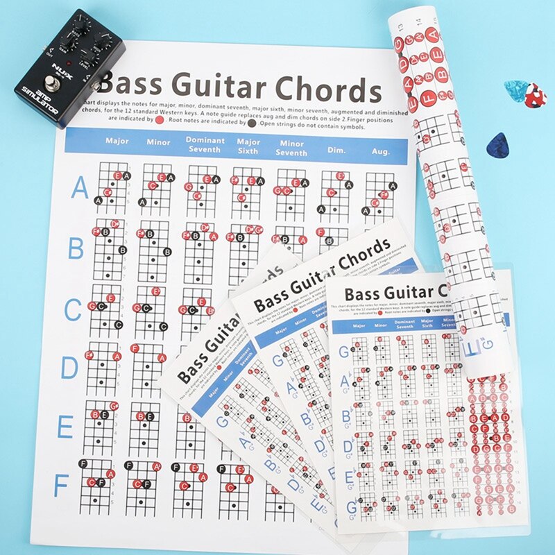 Acoustic Guitar Practice Chords Scale Chart Tool G... – Grandado
