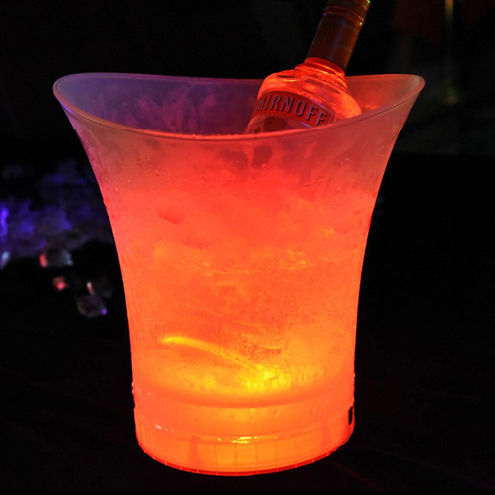 LED 5L Waterproof Plastic Ice Bucket 6 Color Bars ... – Vicedeal