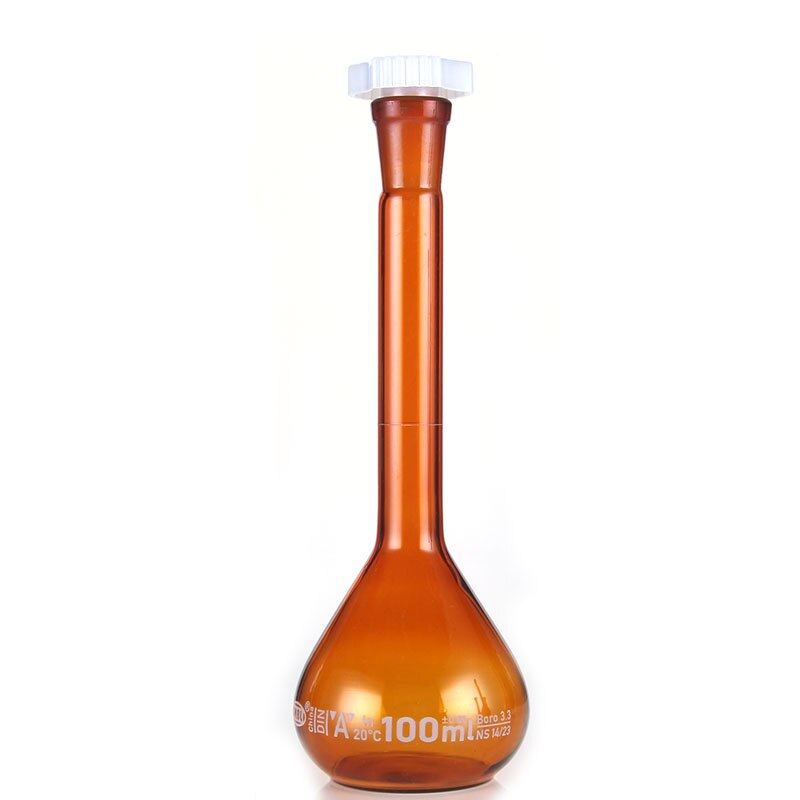 100ml Brown Lab Borosilicate Glass Volumetric Flas... – Vicedeal