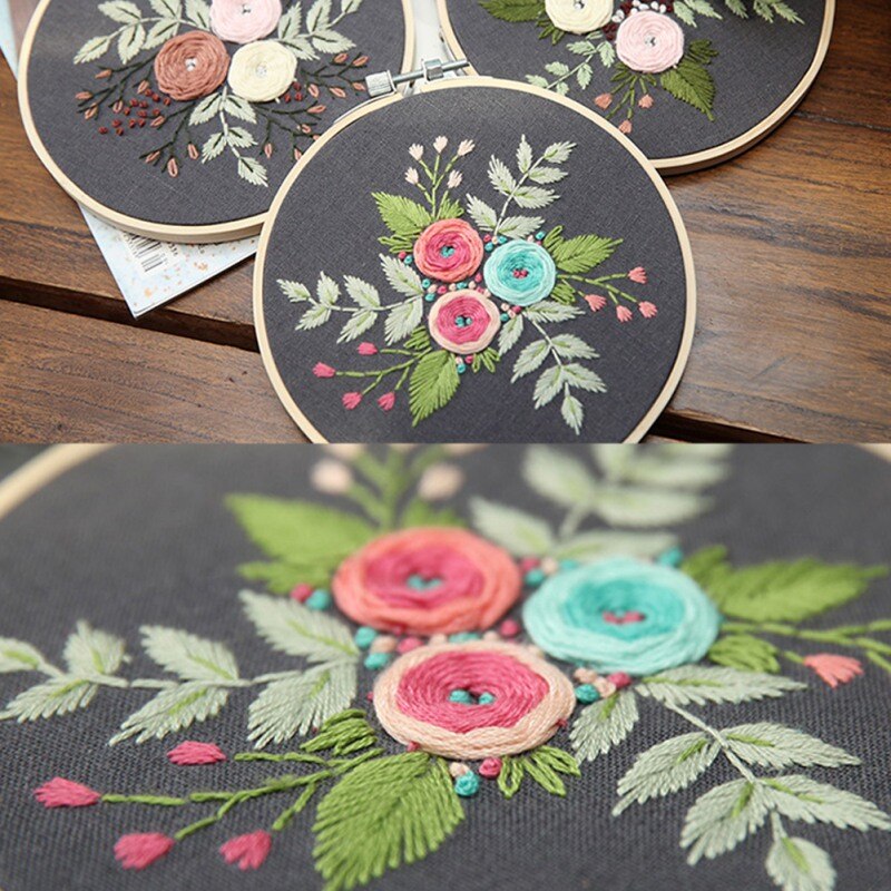 15x15cm European Style Embroidery DIY Material Han... – Grandado