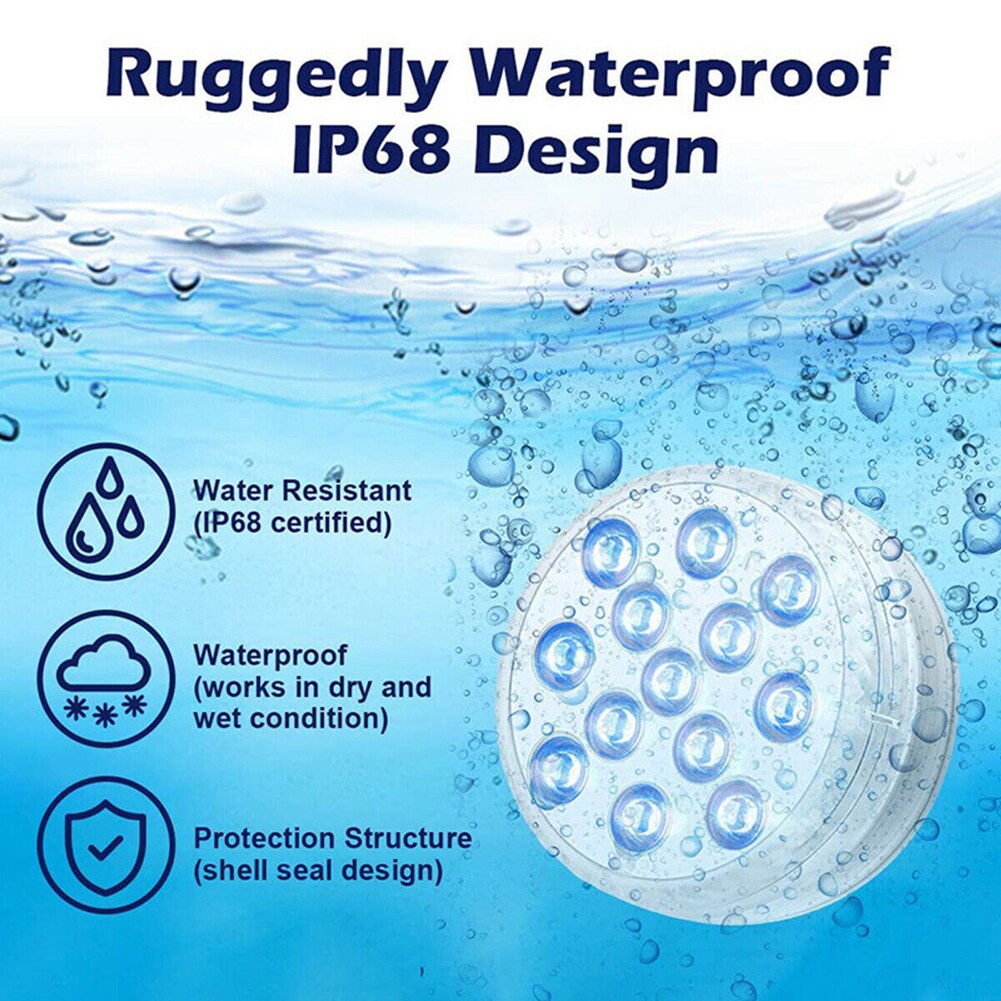 Upgrade Magneet Rgb Submersible Licht IP68 13Leds ... – Grandado