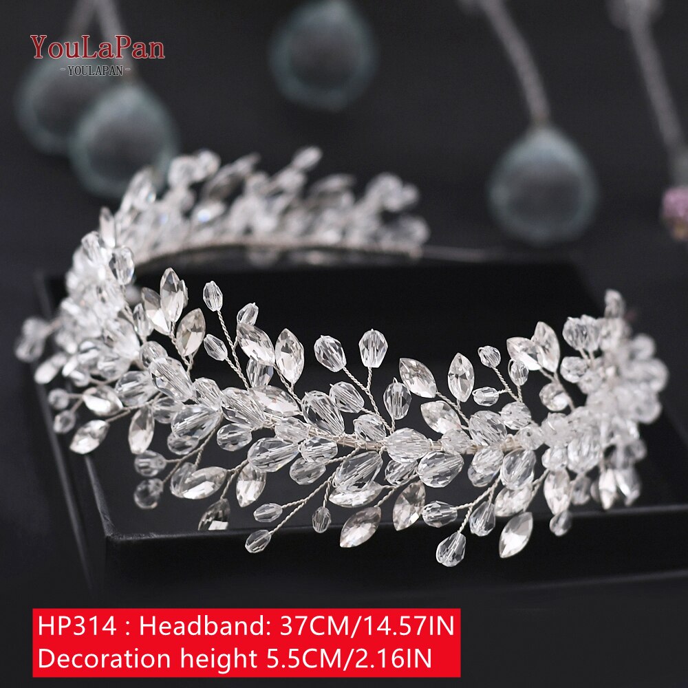 Youlapan HP404 Wedding Crown Strass Bruids Hoofdde... – Grandado