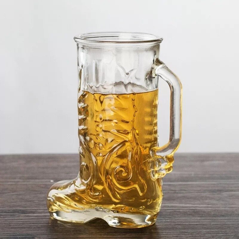 600ml Boot Shape Beer Glasses Transparent Glass Cu... – Grandado
