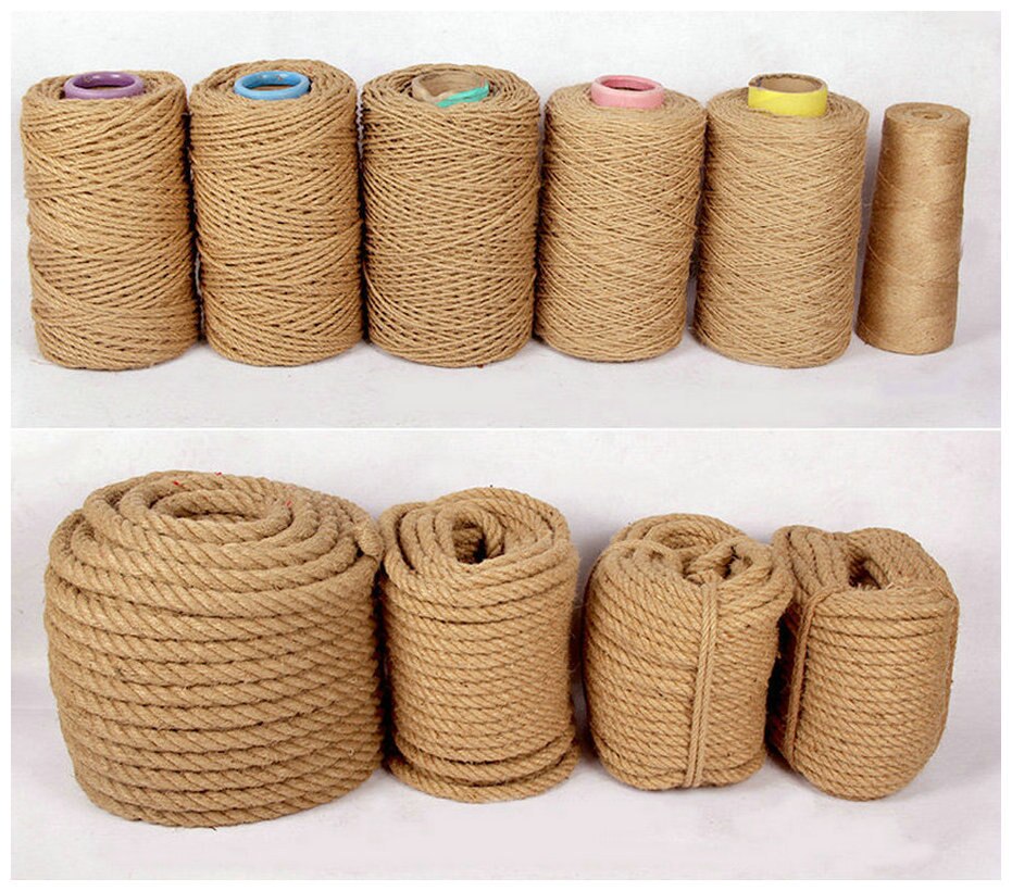 DIY 3mm Textile jute rope weaving Vintage hand-mad... – Grandado