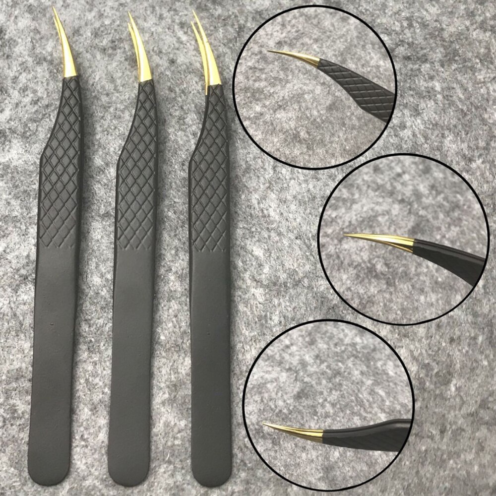 Eyelash Tweezers 3D Volume Anti-static Non-magneti... – Grandado