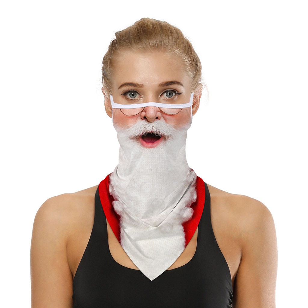 25# 1pc Snowman Santa Claus Party Mask Scarf Merry... – Grandado