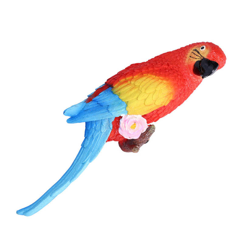 Parrot Sculpture Decorative Macaws Statues Tropica... – Grandado