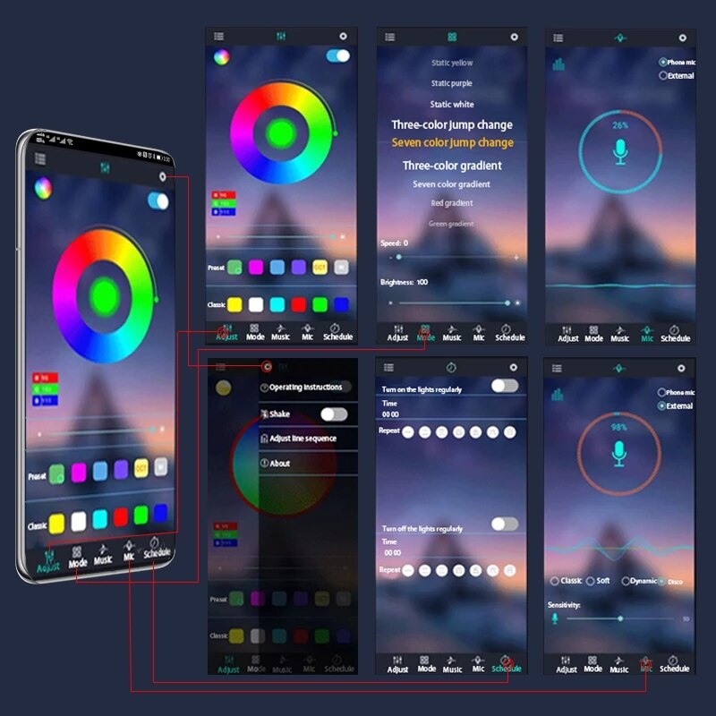 Rgb Waterdicht Moto Sfeer Licht Led Auto Motor Dec... – Vicedeal