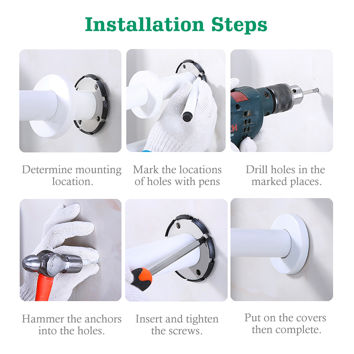 ROSENICE Wall Grab Bar Shower Handle Bar Safety Gr... – Grandado