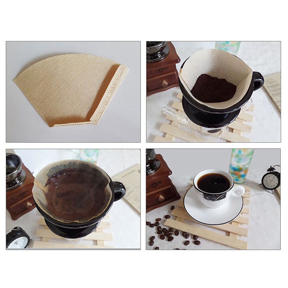 100pcs Coffee Filter Paper Sector Filter Paper Fil... – Grandado