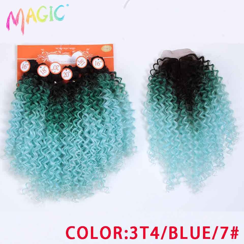Magic Synthetic Afro Kinky Curly Hair Weave Hair 1... – Grandado
