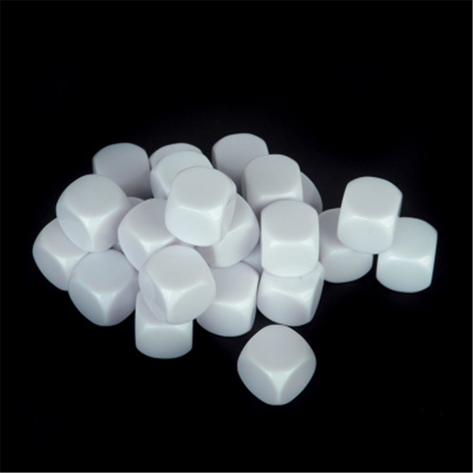 10Pcs/Lot! 16mm Blank Dice White Rounded Corner Wr... – Grandado