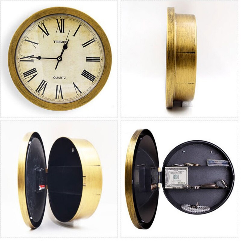 Vintage Wall Clock Hidden Storage Box – Grandado