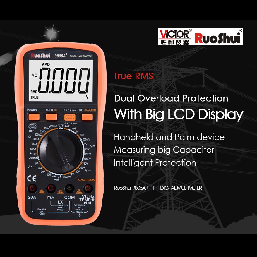RuoShui 9805A+True RMS Tester digital multimeter A... – Grandado