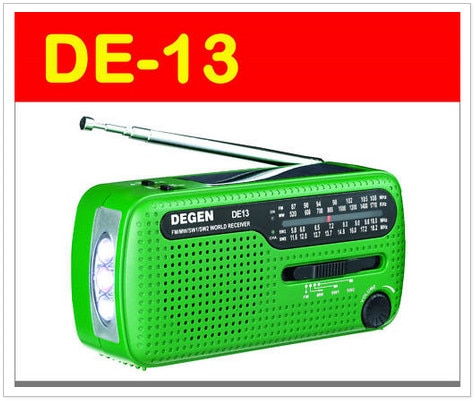 DEGEN DE13 FM/ AM/ SW Hand Cranking + Solar Power ... – Vicedeal
