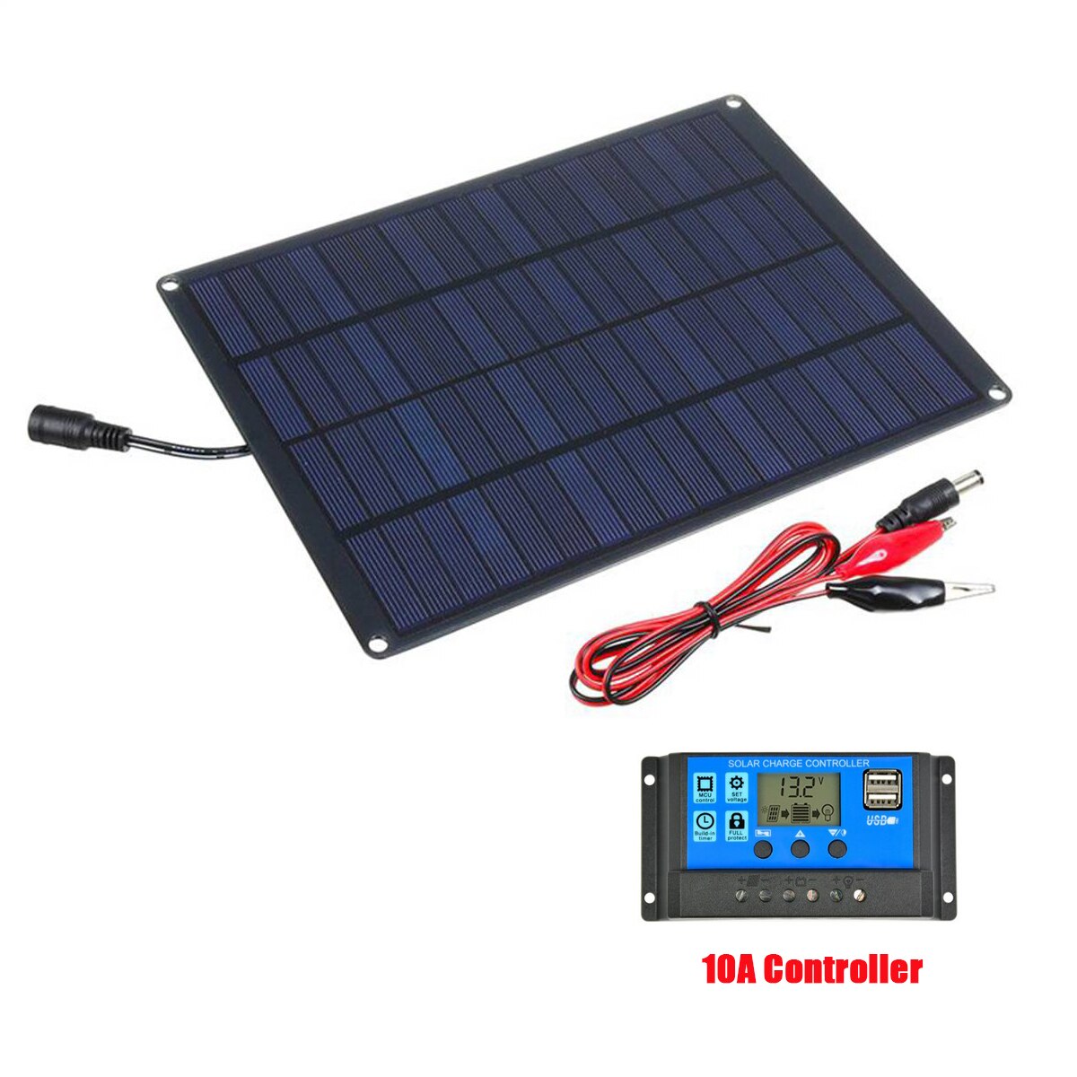 20W 18V Zonnepaneel Met Batterij Clip + 10/20/30/5... – Grandado