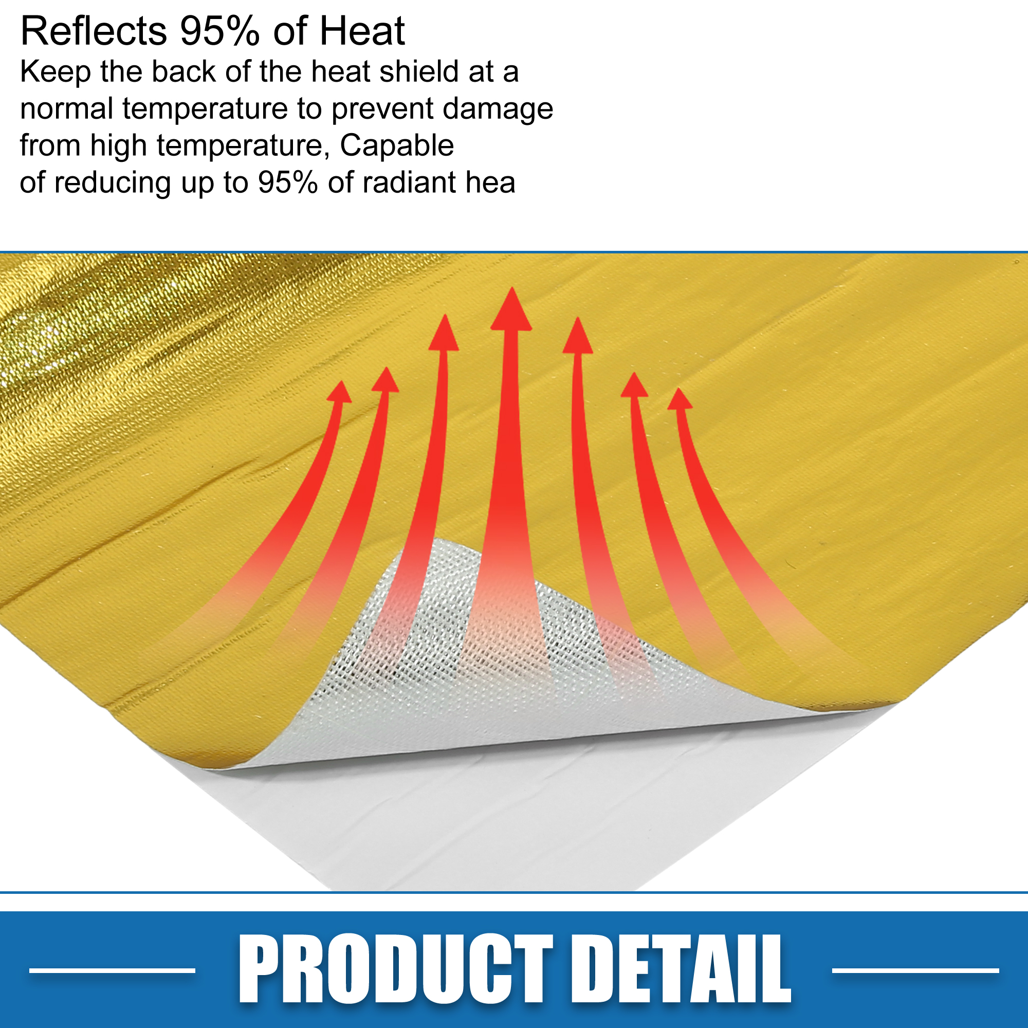 UXCELL Car Heat Shroud Aluminized Heat Shield Mat ... – Grandado